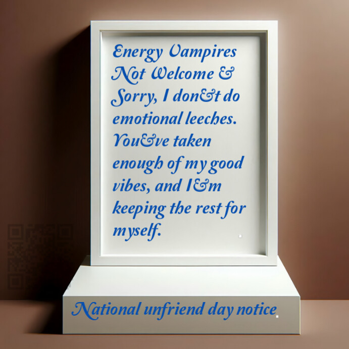 Plantilla de National unfriend day notice | PosterMyWall