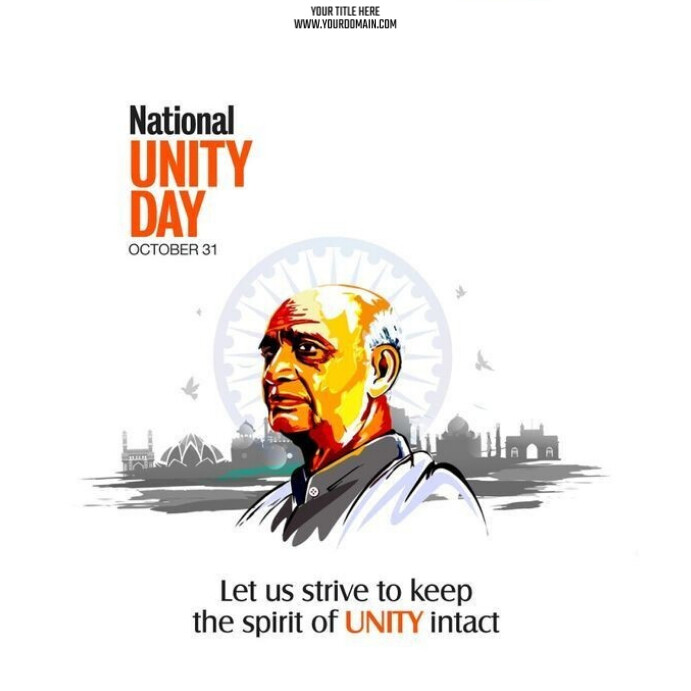 Plantilla de National Unity Day | PosterMyWall