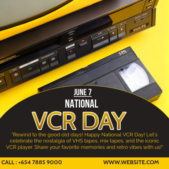 National VCR day Template | PosterMyWall