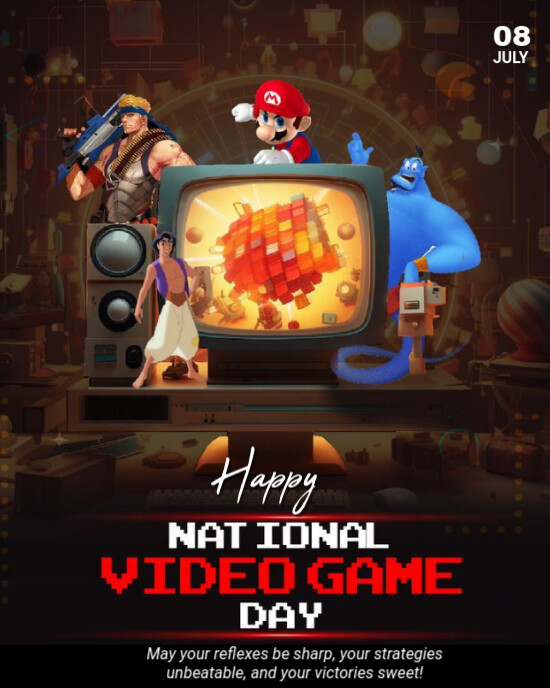 National Video Game Day Template | PosterMyWall