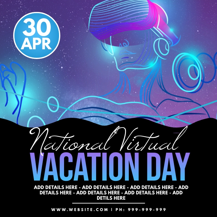 Copy of National Virtual Vacation Day Poster | PosterMyWall