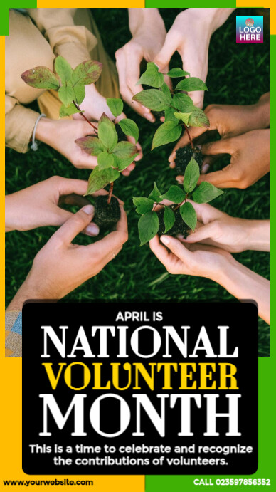 National Volunteer Month Design Template | PosterMyWall