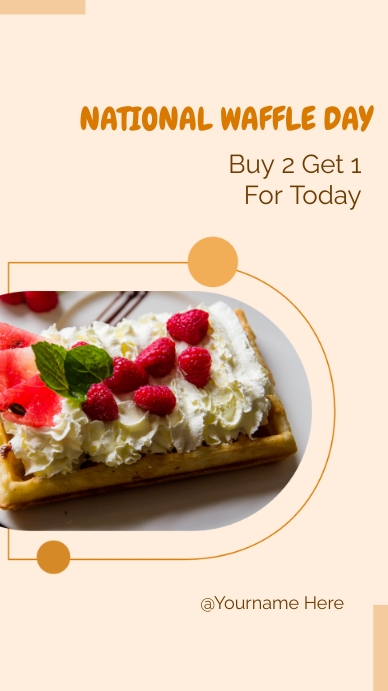National Waffle Day Template | PosterMyWall