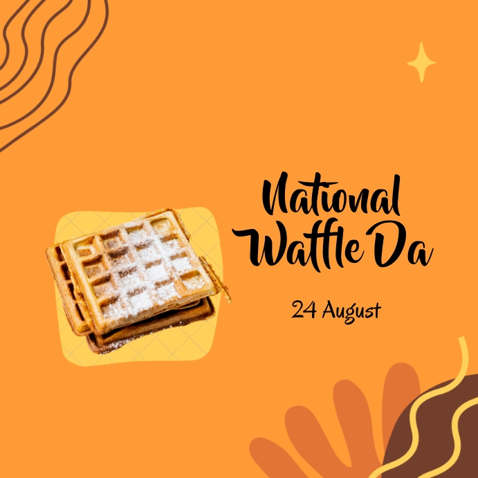 National waffle day Instagram post Template | PosterMyWall