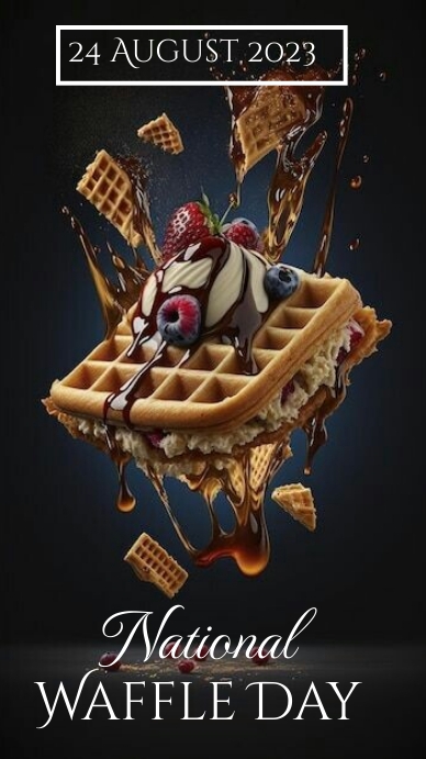 National waffle day instgram story Template | PosterMyWall