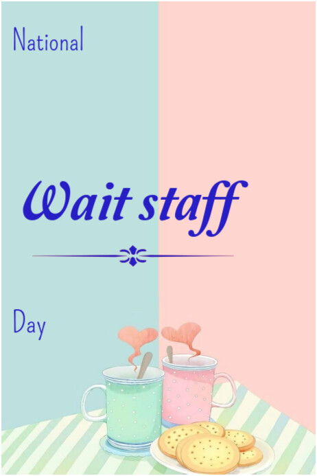 Plantilla de National wait staff day | PosterMyWall