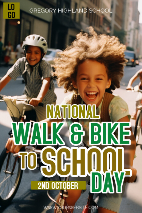 Copy of National Walk and Bike to School Day Design | PosterMyWall
