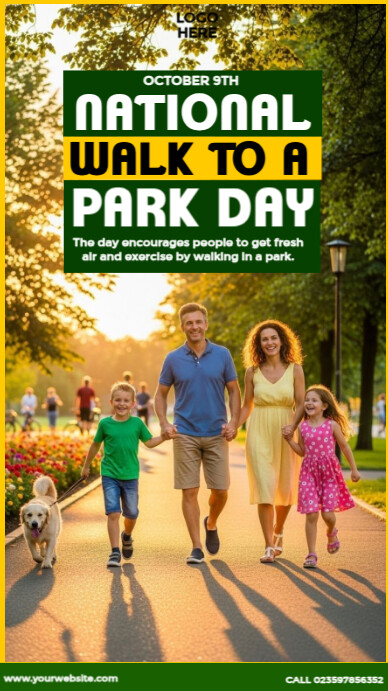 National Walk To A Park Day Template | PosterMyWall