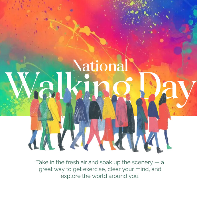 National Walking Day Instagram Post Template | PosterMyWall