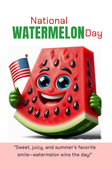 Plantilla de national watermelon day | PosterMyWall