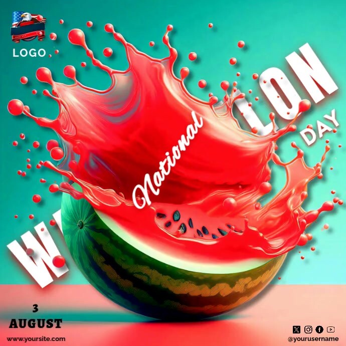 National Watermelon Day Template | PosterMyWall