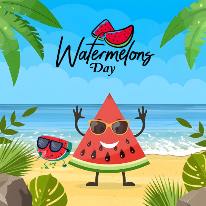 National watermelon Day Template | PosterMyWall