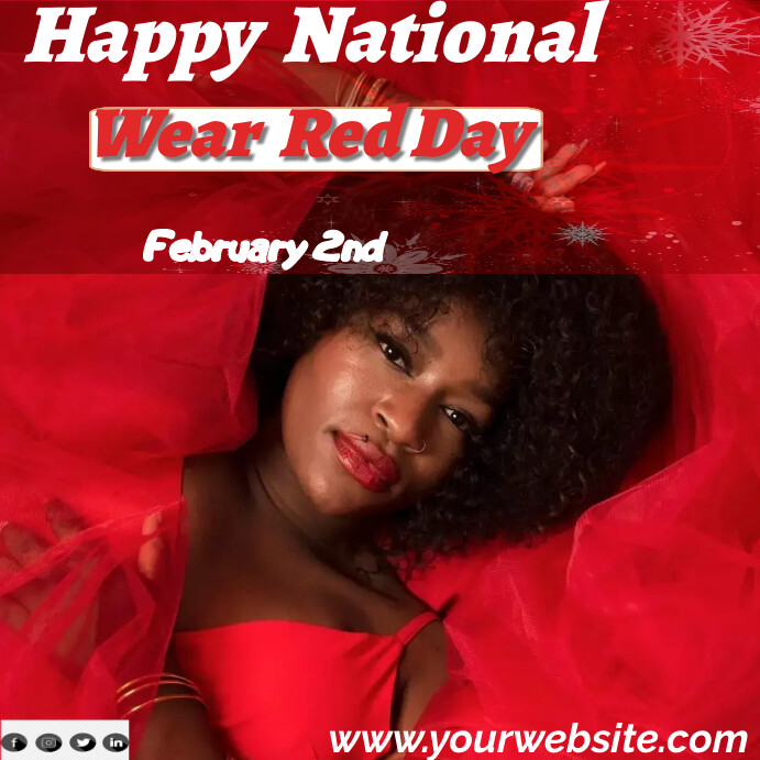 National wear red day celebration Template | PosterMyWall