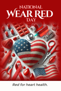 National Wear Red Day Flyer Template | PosterMyWall