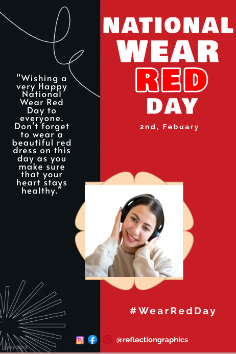Copy of National Wear Red Day | PosterMyWall