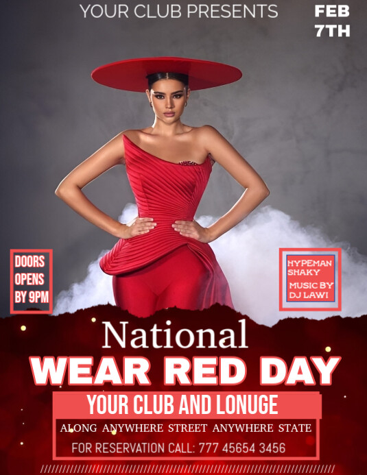 National wear red day Template | PosterMyWall