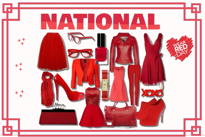 Plantilla de national wear red day | PosterMyWall