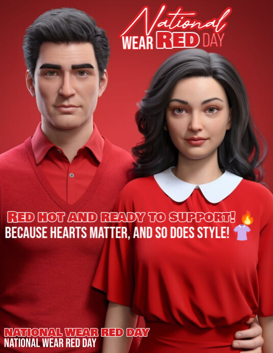 National Wear Red Day Template | PosterMyWall