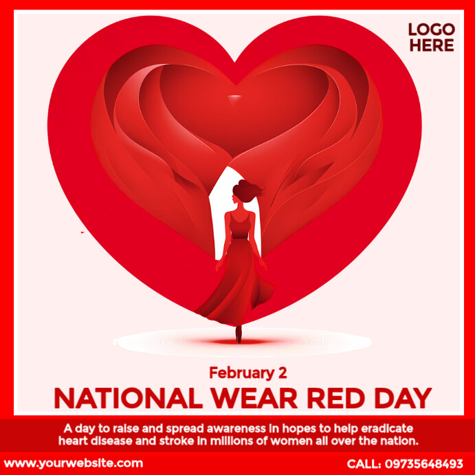 national wear red day Template | PosterMyWall