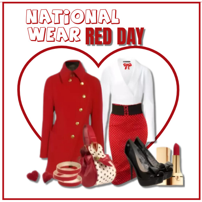 Copy of national wear red day | PosterMyWall