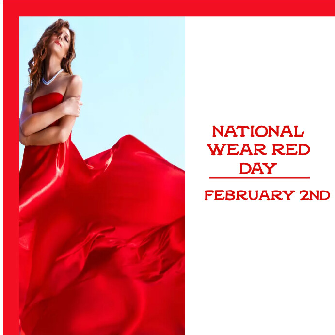 National Wear Red Day Template | PosterMyWall