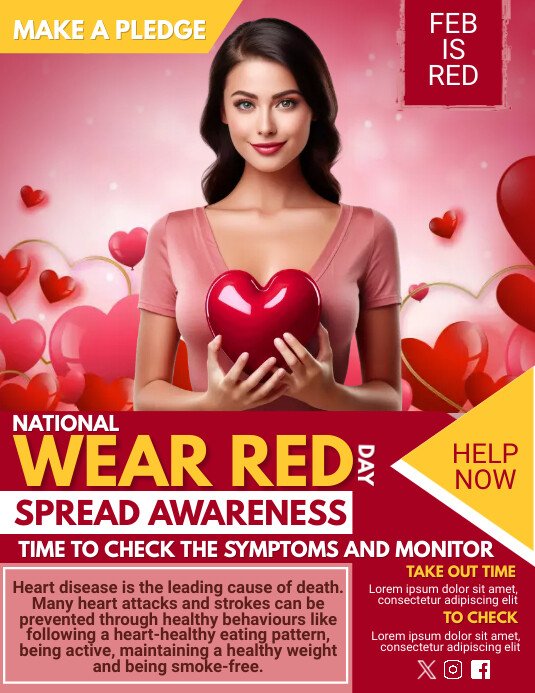 Copy of National wear red day | PosterMyWall