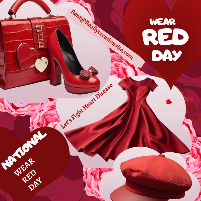 National wear red day flyer Template | PosterMyWall