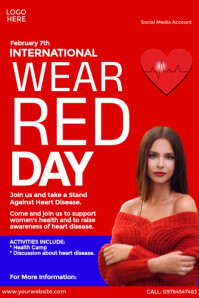 National Wear Red Day Flyer Template | PosterMyWall