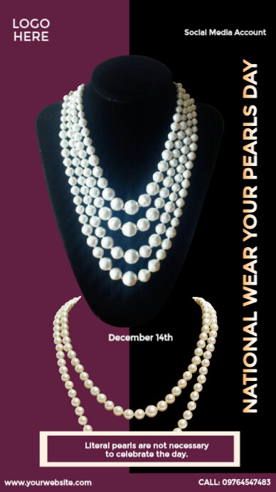 Copy of National Wear Your Pearls Day Design | PosterMyWall