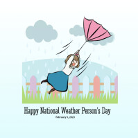 national weather person's day instagram post Template | PosterMyWall