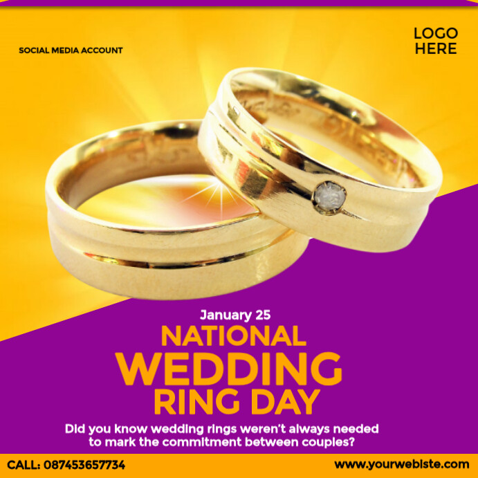 National Wedding Ring Day Template | PosterMyWall