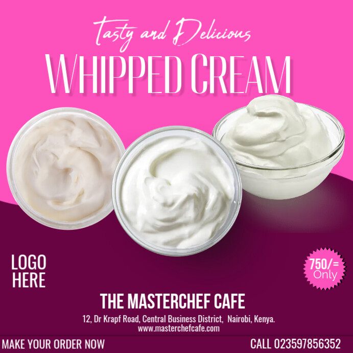 national whipped cream day Template | PosterMyWall