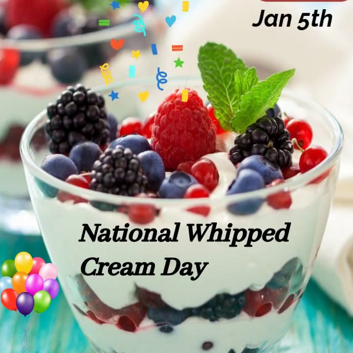 National Whipped Cream Day Template | PosterMyWall