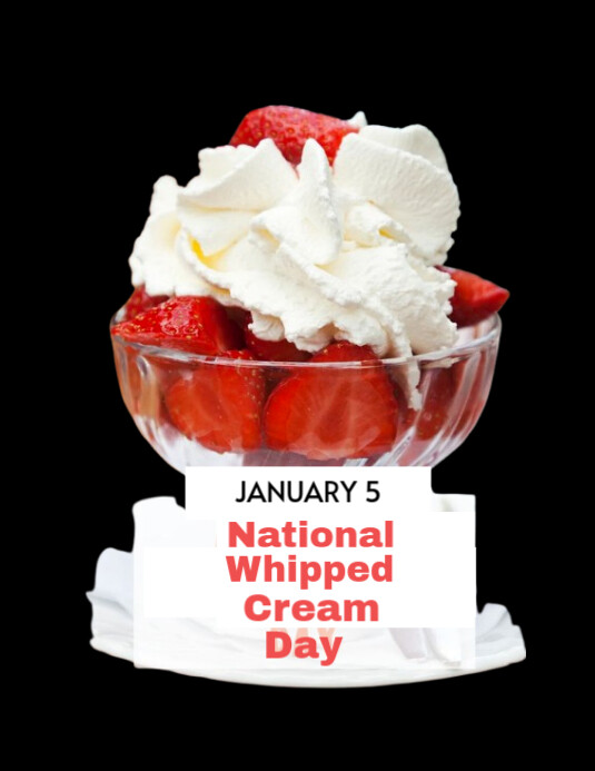 National whipped cream day Template | PosterMyWall