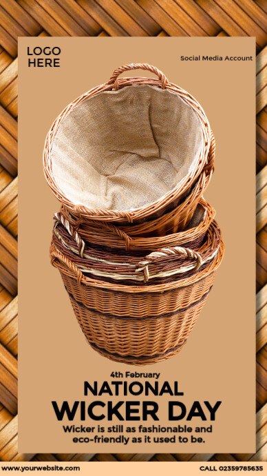 Plantilla de National Wicker Day Design | PosterMyWall