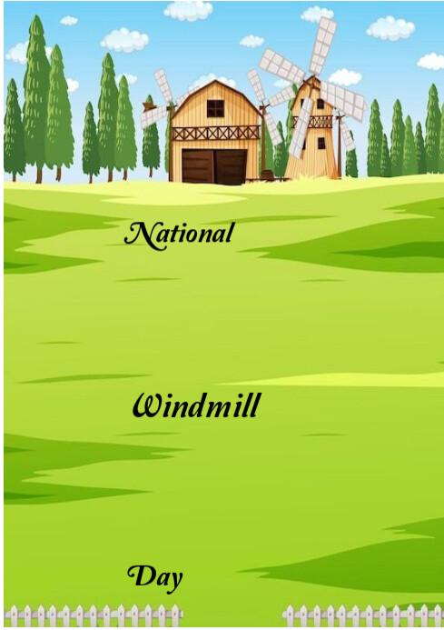 National windmill day Template | PosterMyWall