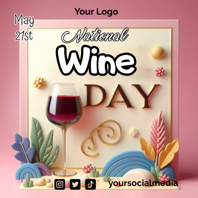 Plantilla de National Wine Day Template Design | PosterMyWall