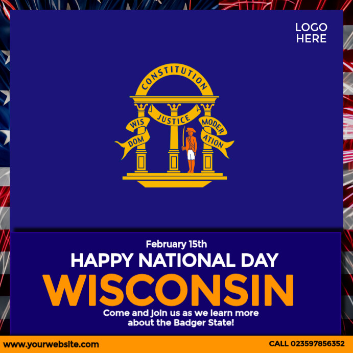 National Wisconsin Day Template | PosterMyWall