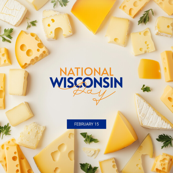 Copy of National Wisconsin Day Instagram Post with cheese | PosterMyWall
