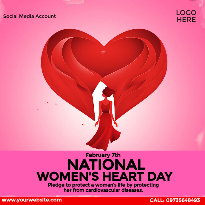 National Woman's Heart Day Ithempulethi | PosterMyWall