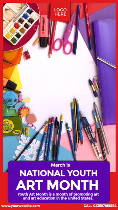 Copy of National Youth Art Month Design | PosterMyWall