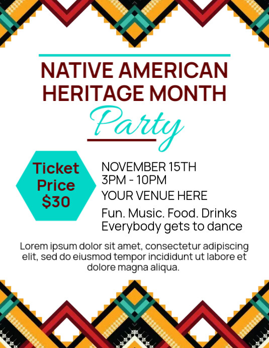 Native American Heritage Month Party Template | PosterMyWall