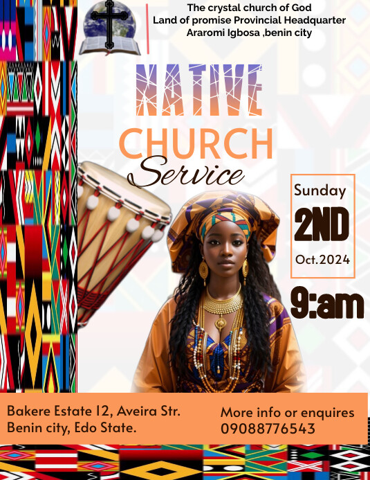Copy of Native Church Service | PosterMyWall