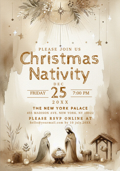 Nativity Invitation Template | PosterMyWall