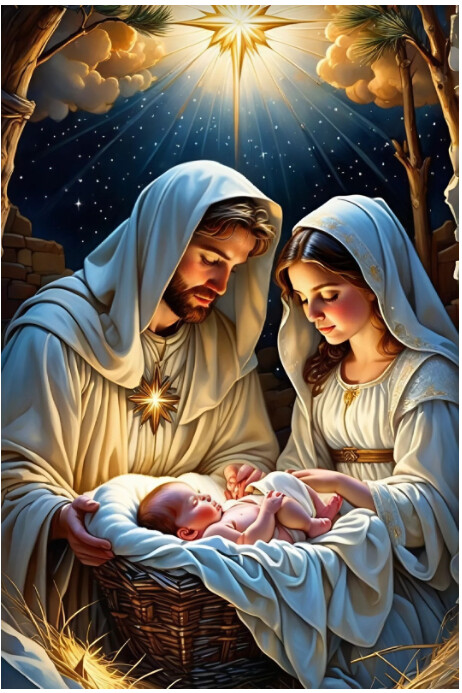 Copy of Nativity Scene - Holy Night | PosterMyWall