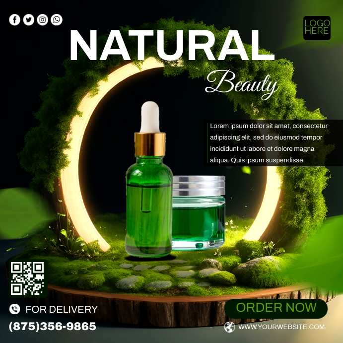 Copy of Natural Beauty Cosmetic | PosterMyWall