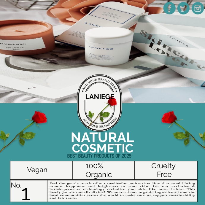 Natural Cosmetics Template | PosterMyWall