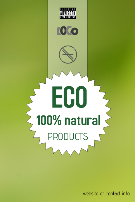 natural eco products poster Template | PosterMyWall