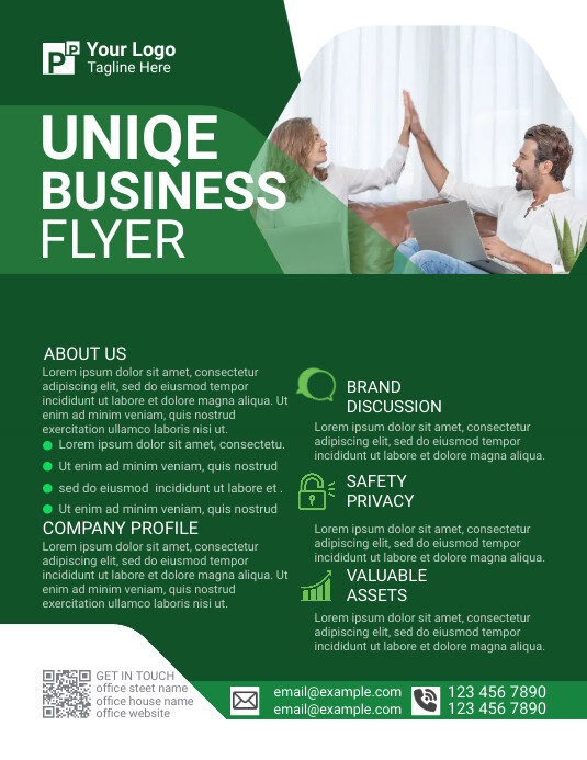 Natural green unique flyer template design | PosterMyWall