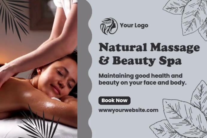 Natural Massage And Beauty Spa Template | PosterMyWall